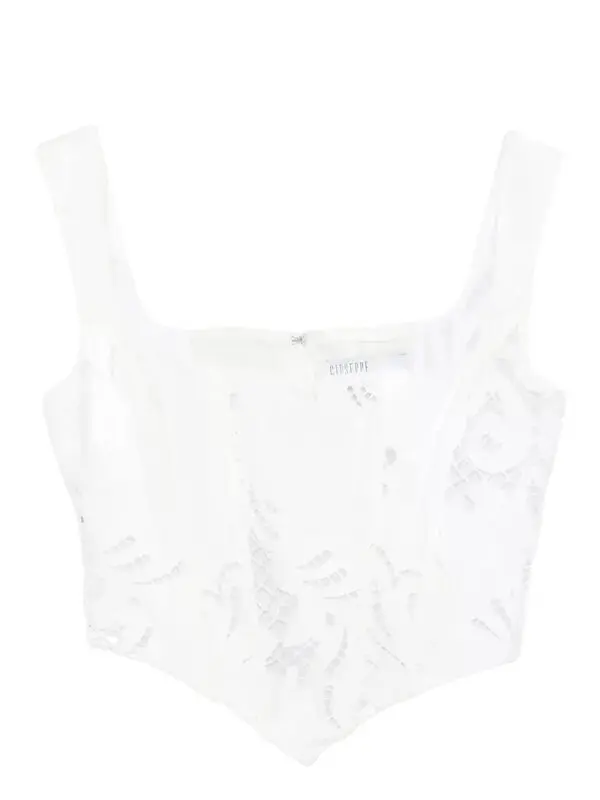 Giuseppe Di Morabito Embroidered Sleeveless Top - White