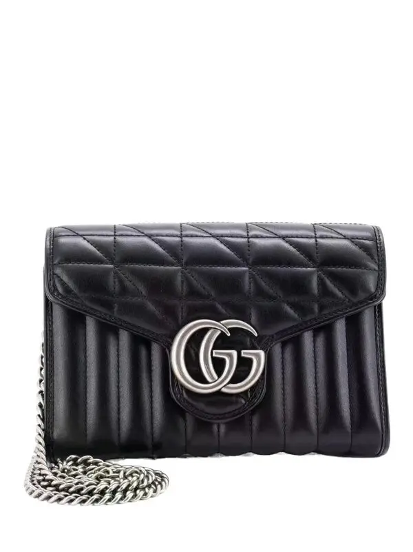 Gucci Gg Marmont Chain Wallet - Black