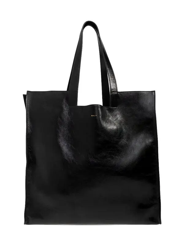 Bally Top Handle Leather Tote Bag - Black