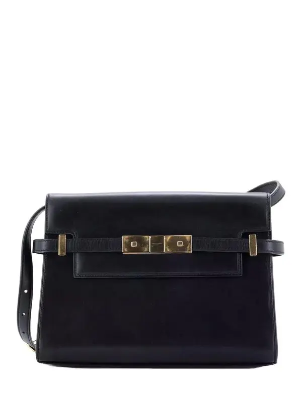 Saint Laurent Manhattan Leather Small Shoulder Bag - Black