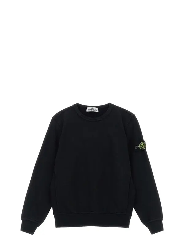 Stone Island Sweatshirt With Logo - Black