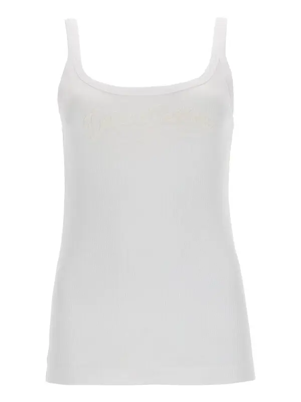 Dolce & Gabbana Tank Top With Logo - White