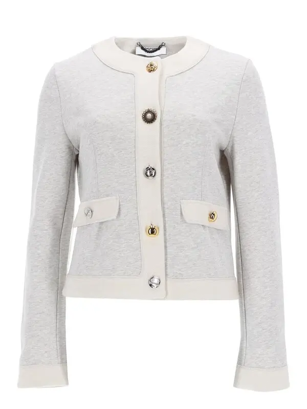 Moschino Buttoned Cardigan - Grey