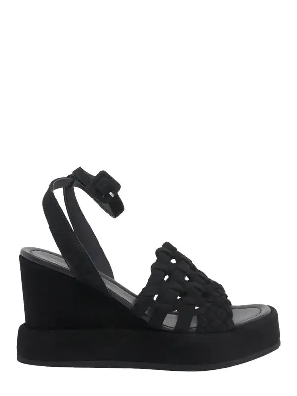 PALOMA BARCELO Ulla Woven Buckle Sandals - Black