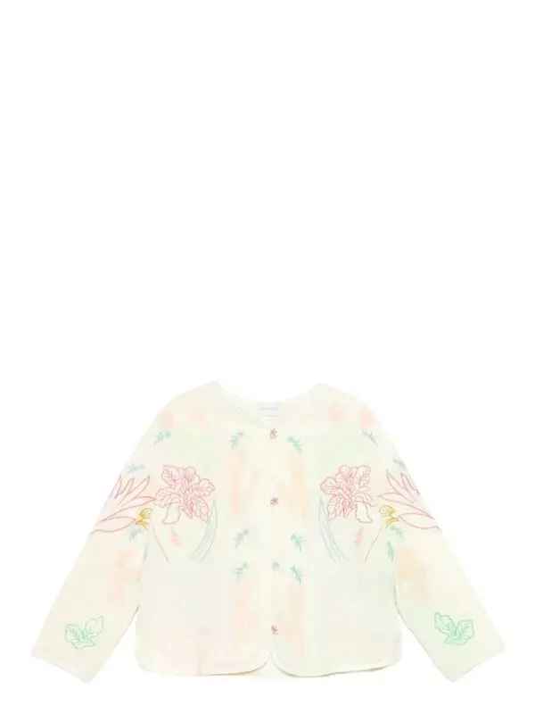 FORTE_FORTE Floral-embroidered Jacket - Neutrals