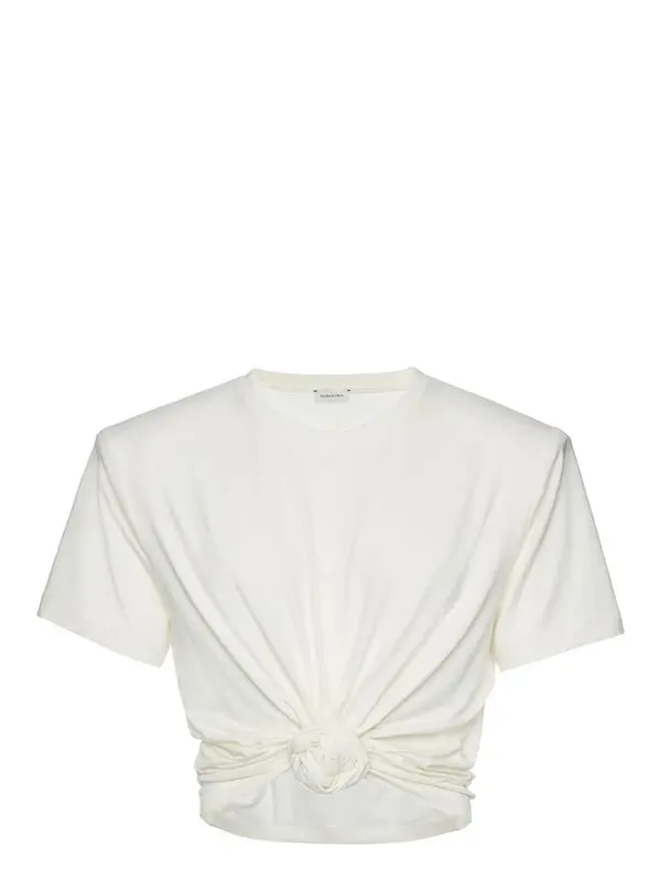 Magda Butrym T-shirt With Knot Detailing - Ivory