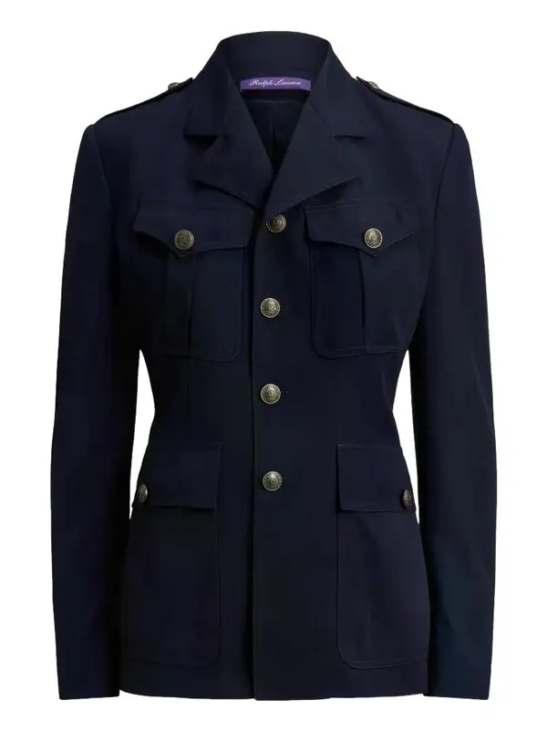 Ralph Lauren Anabeth Buttoned Flap Jacket - Blue