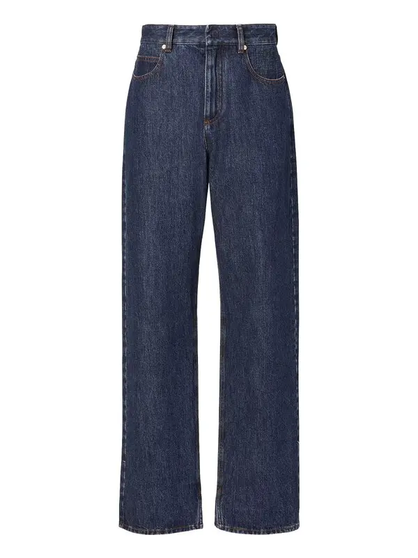 Fendi Long Wide Leg Jeans - Blue