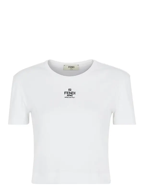 Fendi Tops With Logo - White
