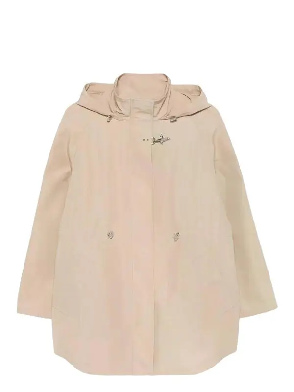FAY Hooded Parka Coat - Neutrals