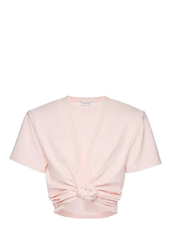 Magda Butrym Knot Detailed T-shirt - Pink