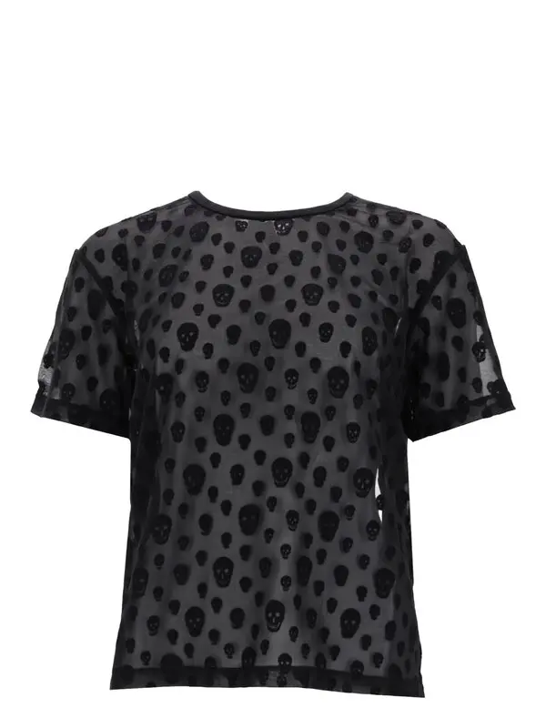 Alexander McQueen T-shirt With Skull Pattern - Black