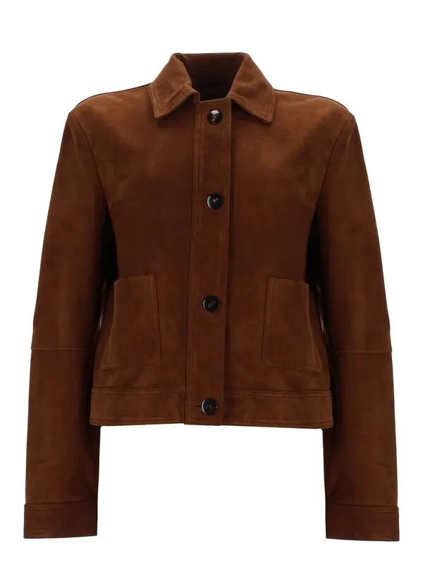 Max Mara Suede Boxy Jacket - Brown