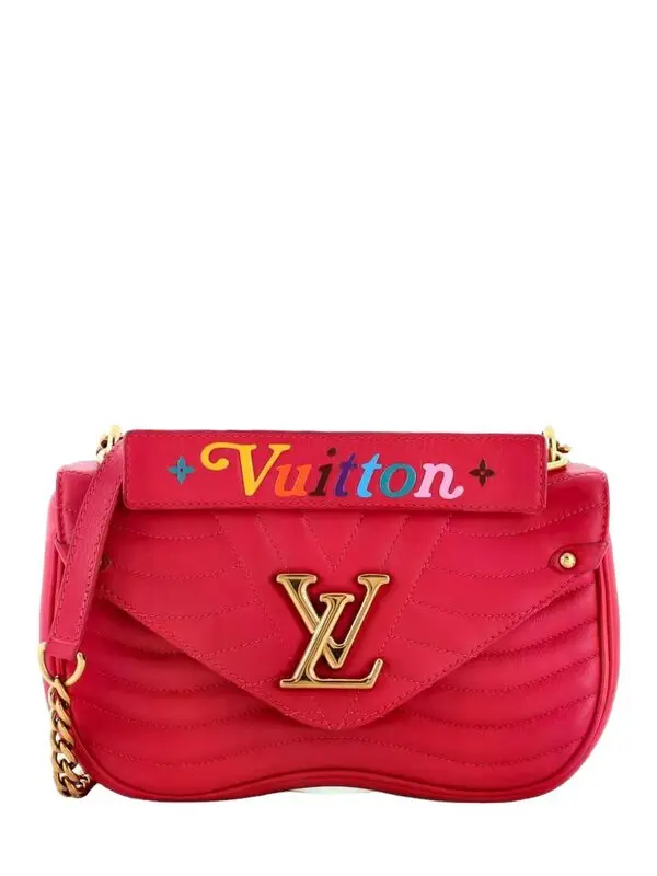 LOUIS VUITTON New Wave Chain Bag Quilted Leather Mm - Pink