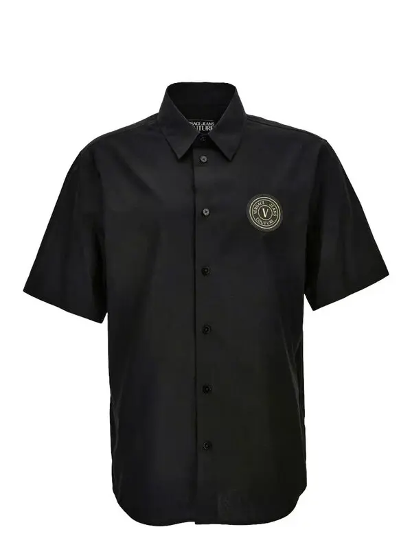 Versace Logo-emblem Shirt - Black