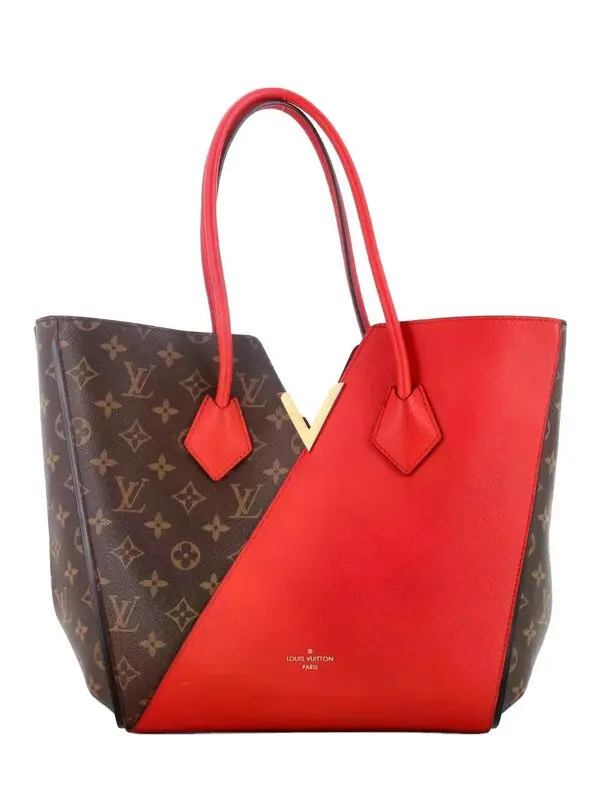 LOUIS VUITTON Kimono Handbag Monogram Canvas And Leather Mm Tote Bag - Brown