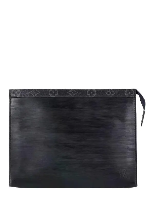 LOUIS VUITTON Pochette Voyage Limited Edition Eclipse Epi Leather Mm Clutch Bag - Black