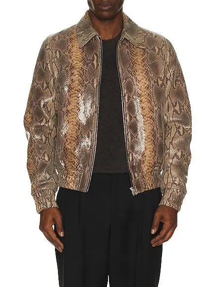 Amiri Leather Snake Western Jacket - Multi