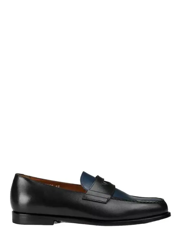 DOUCAL'S Leather Loafer - Black