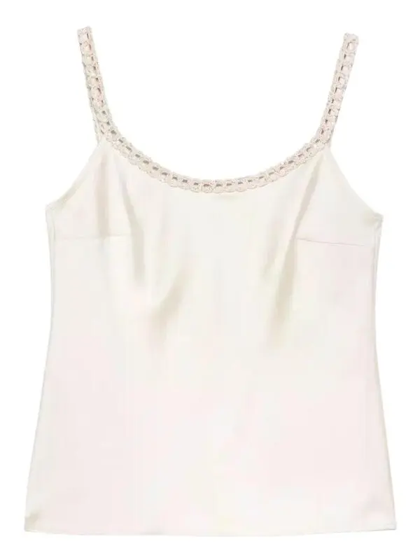 D.exterior Braided-trim Sleeveless Top - Neutrals
