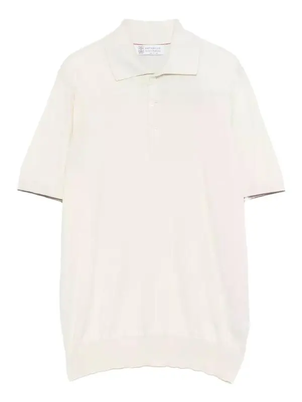 Brunello Cucinelli Short-sleeved Polo Shirt - White