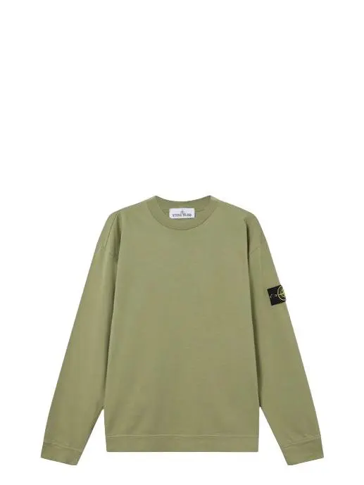 Stone Island Heavy Cotton Jersey 6100075 Sweatshirt - Sage Green