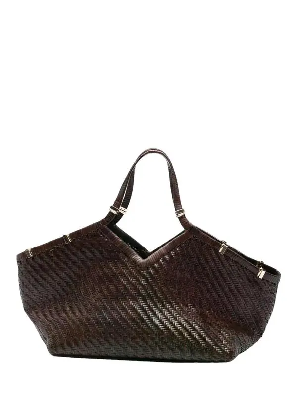 Benedetta Bruzziches Large Usha Woven Tote Bag - Brown