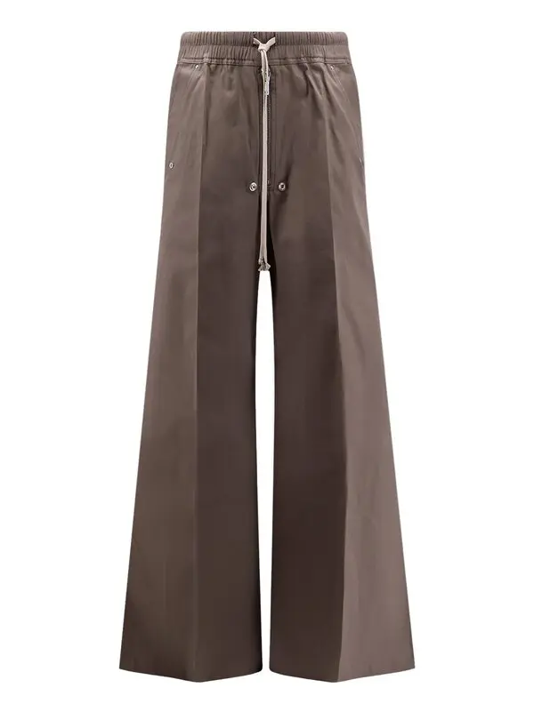 Rick Owens Wide Bela Certified Cotton Trousers - Brown