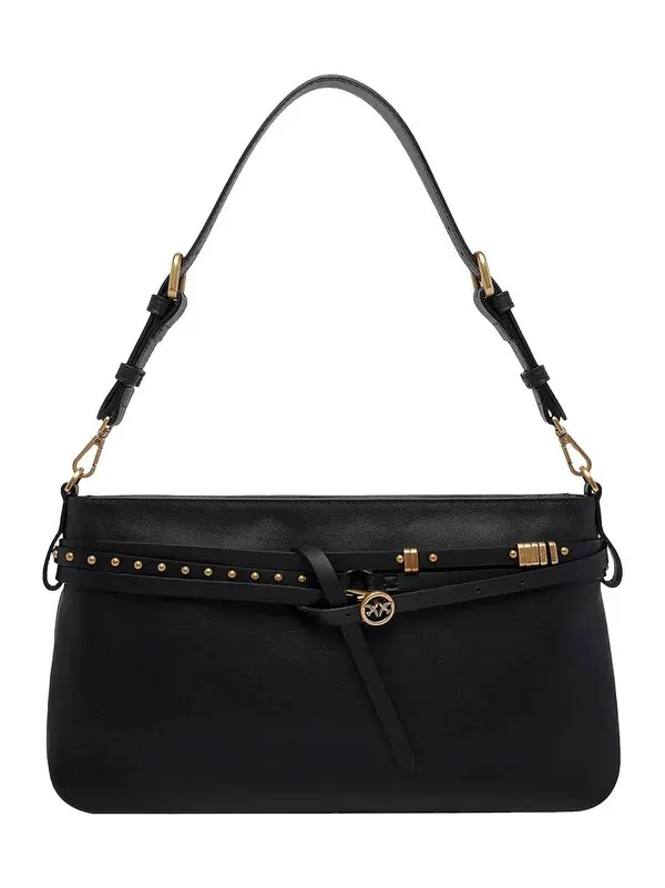Pinko Leather Belt Bag Crossbody Bag - Black