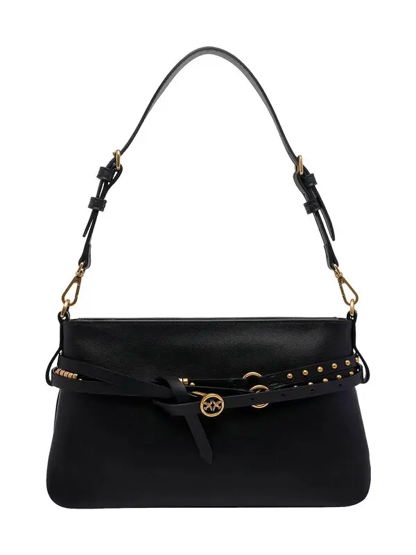 Pinko Leather Belt Bag Crossbody Bag - Black