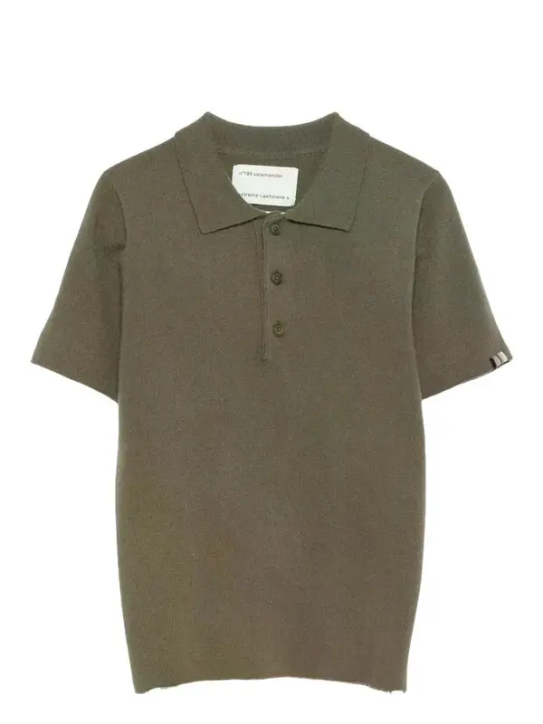 EXTREME CASHMERE X Salamander Collar Polo Shirt - Green