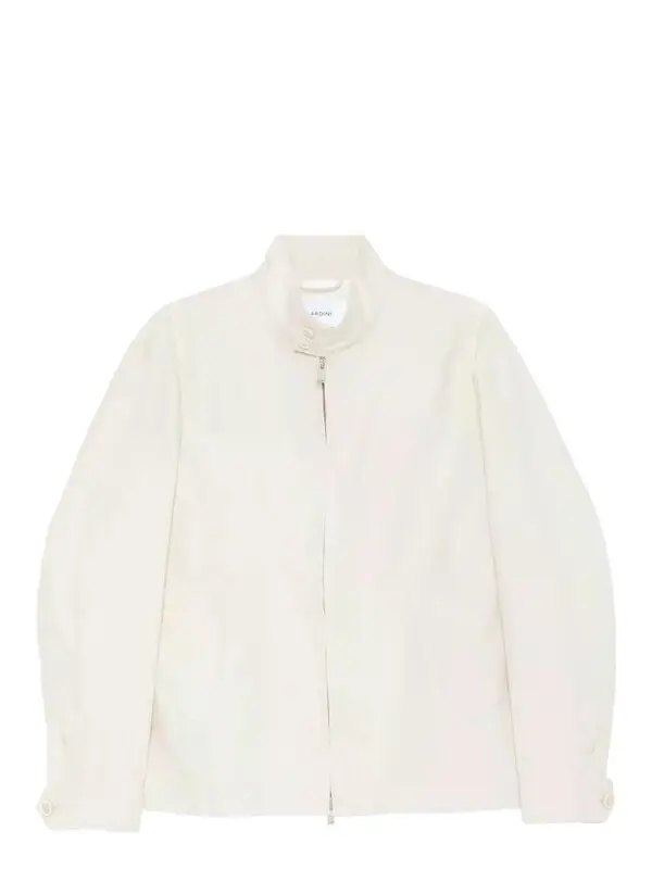 LARDINI Linen Zip Jacket - Neutrals