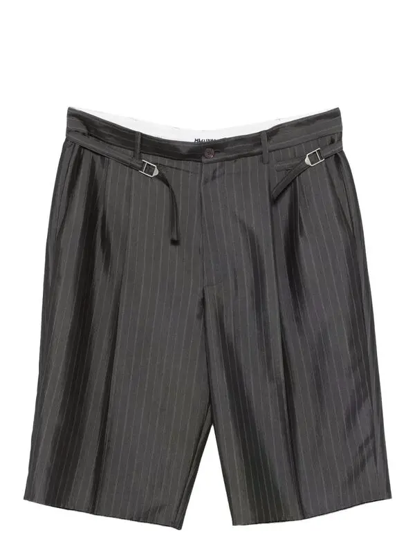 MAGLIANO Pinstripe Buckled-tabs Shorts - Grey