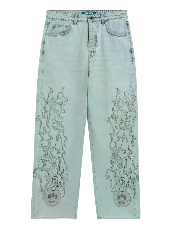 BARROW Rhinestone-embellished Jeans - Blue