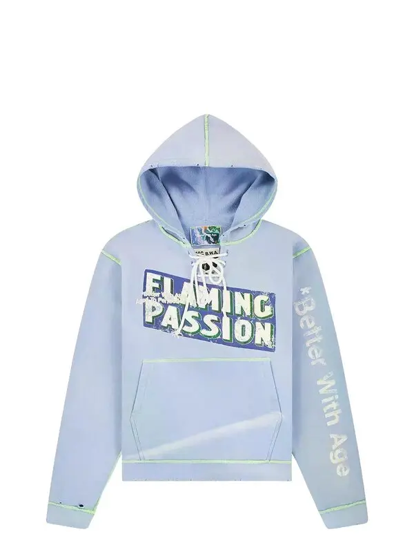 BETTER WITH AGE Flaming Passion Hoodie - Blue