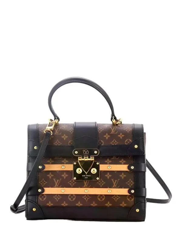 LOUIS VUITTON Trianon Handbag Monogram Canvas Pm Satchel - Black