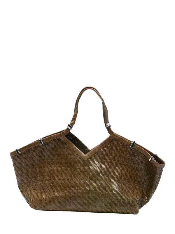 Benedetta Bruzziches Large Usha Hand-woven Tote Bag - Brown