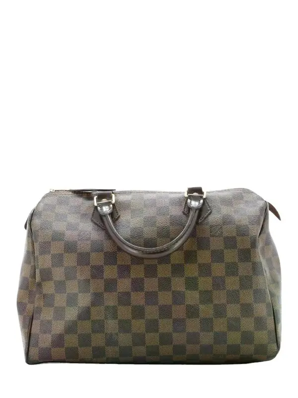 LOUIS VUITTON Speedy Handbag Damier 30 Satchel - Brown