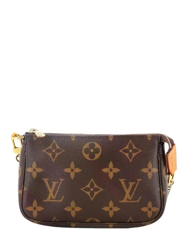 LOUIS VUITTON Pochette Accessoires Monogram Canvas Mini Clutch - Brown