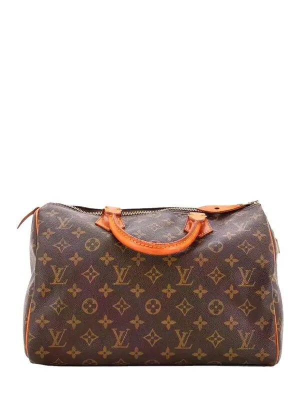 LOUIS VUITTON Speedy Handbag Monogram Canvas 30 Satchel - Brown