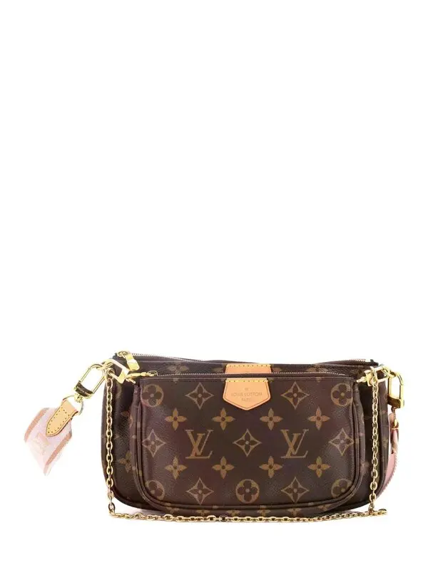 LOUIS VUITTON Multi Pochette Accessoires Monogram Canvas Crossbody Bag - Brown
