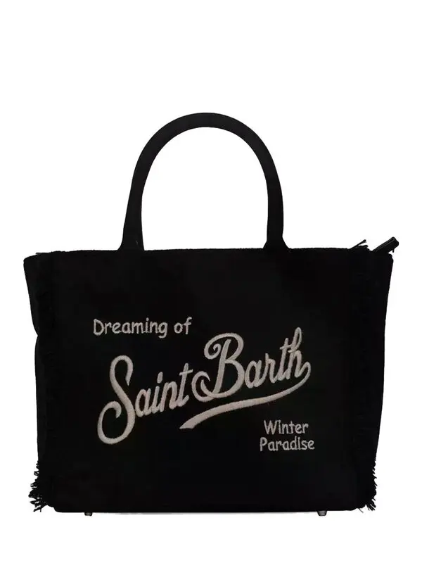 MC2 SAINT BARTH Logo-embroidered Tote Bag - Black