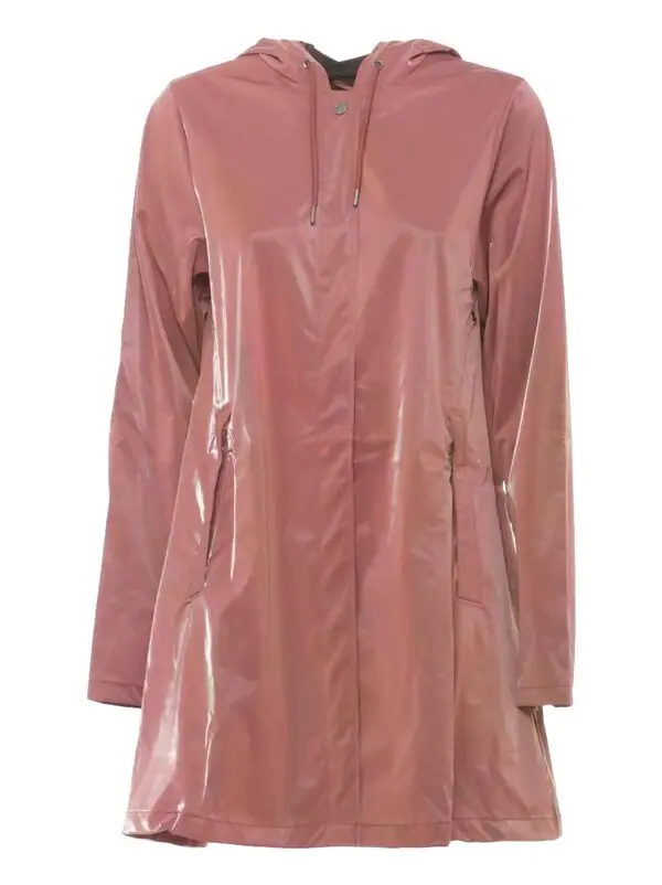 Rains A-line Hooded Coat - Pink