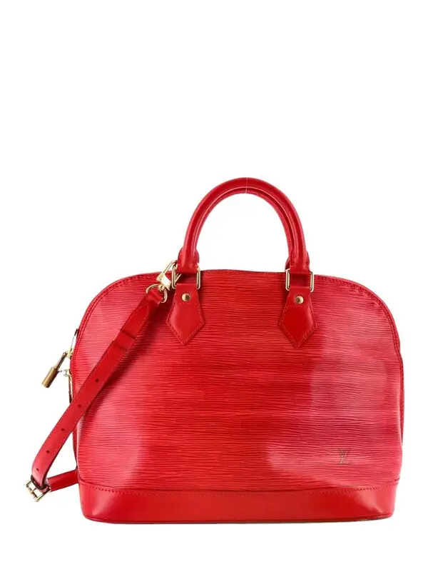 LOUIS VUITTON Vintage Alma Handbag Epi Leather Pm - Red