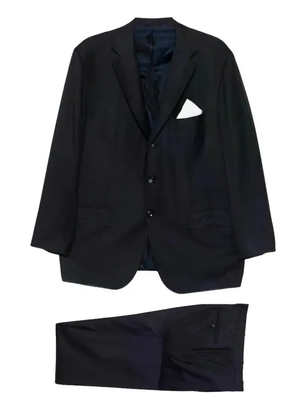 Kiton Button Suit - Blue