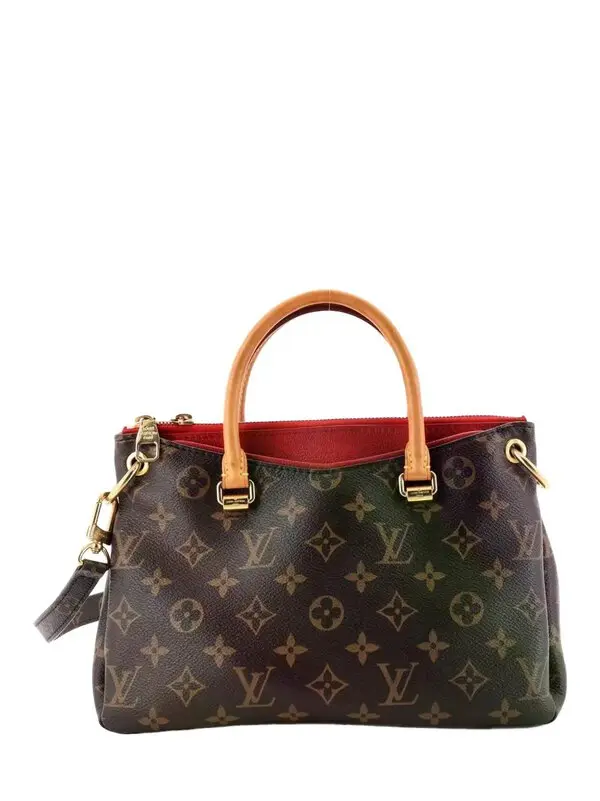 LOUIS VUITTON Pallas Tote Monogram Canvas With Leather Bb Shoulder Bag - Brown