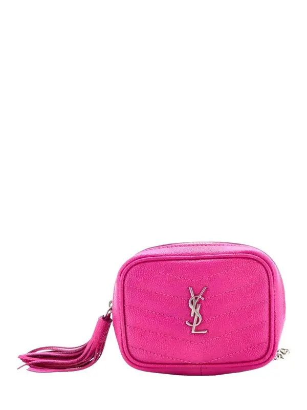 Saint Laurent Lou Camera Bag Matelassé Chevron Leather - Pink
