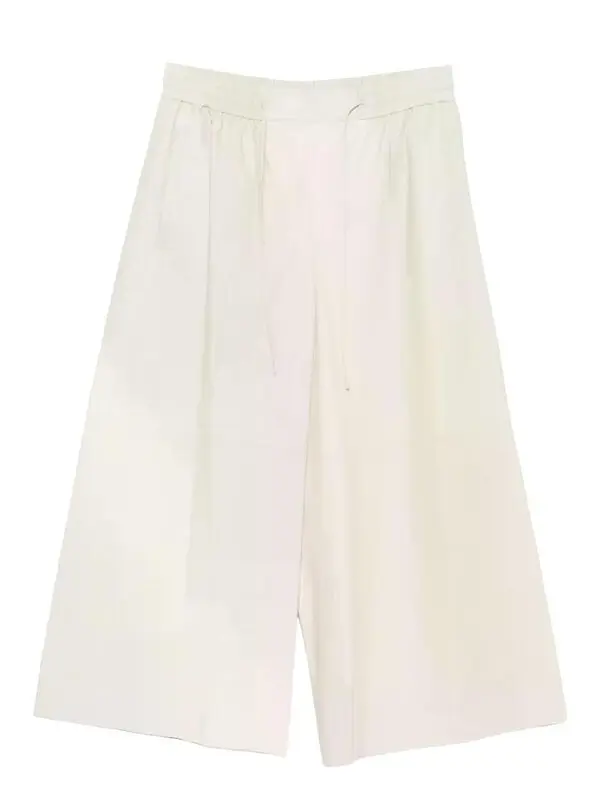 YVES SALOMON Drawstring Leather Trousers - Neutrals
