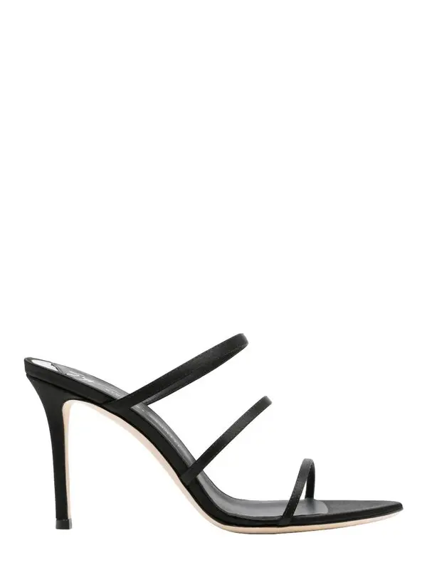 GIUSEPPE ZANOTTI Alimha Satin Sandals - Black