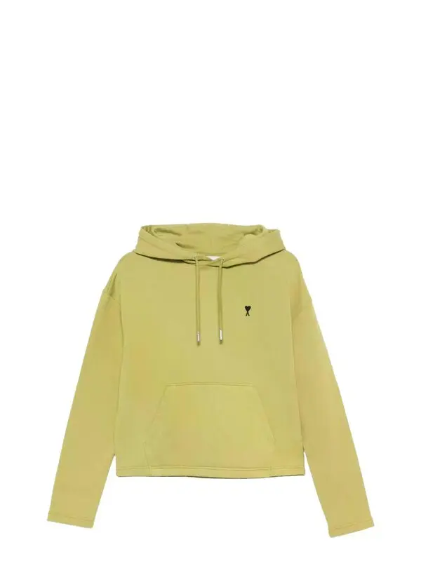 AMI Paris Embroidered Hoodie - Green